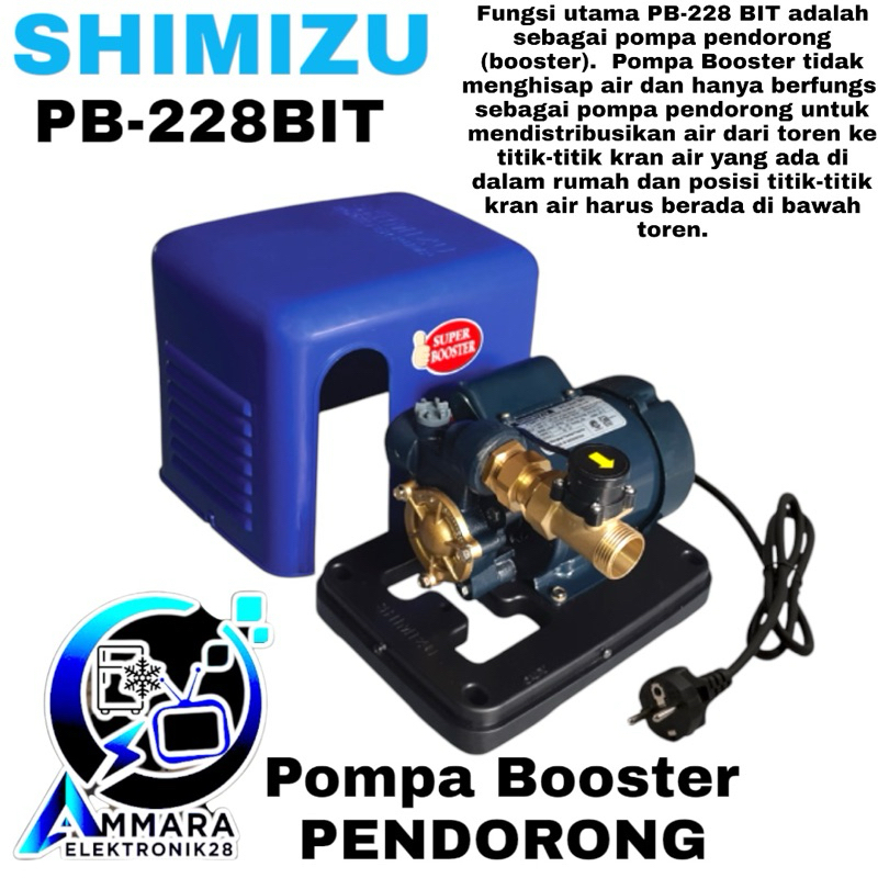Jual Pompa Booster SHIMIZU PB-228 BIT Pompa dorong OTOMATIS | PB 228 ...