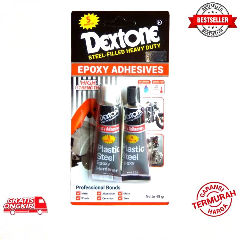 Jual LEM BESI CAMPUR EPOXY DEXTONE 48 GRAM / LEM BESI 5 MENIT DEXTONE ...