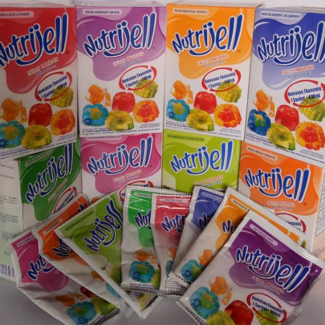 Jual NUTRIJELL Aneka Rasa Anggur,Leci ,Strawbery,Melon,Mangga,Cincau ...