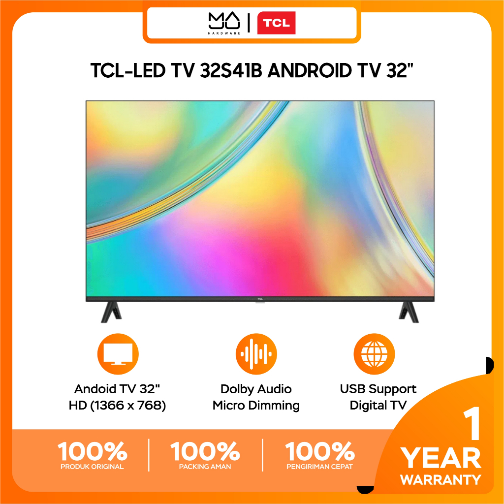Jual LED TV TCL 32" inch 32S41B ( ANDROID/HD) - Garansi Resmi | Shopee ...