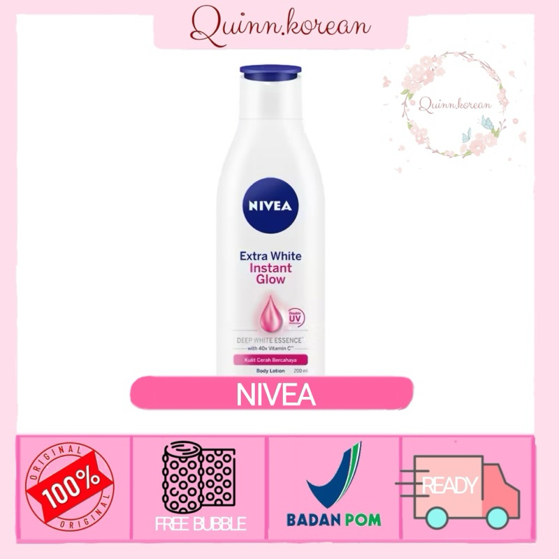 Jual Nivea Body lotion Extra White Instant Glow 200ml Botol | Shopee ...