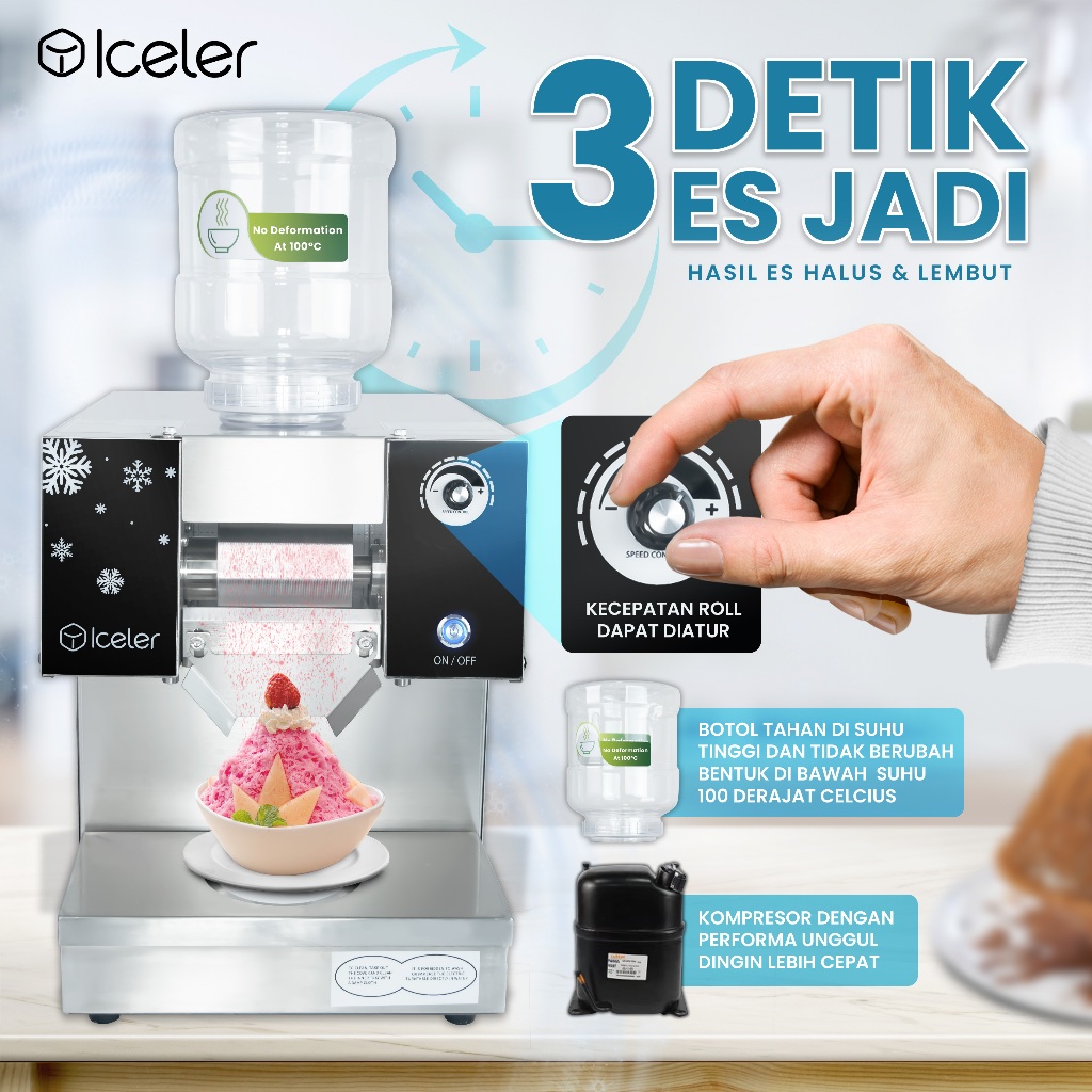 Jual Custom Logistik - Iceler Mesin Es Bingsoo 750Watt 120kg/24jam ...