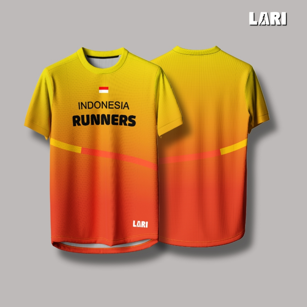 Jual LARI Jersey Olahraga Wanita & Pria Indonesia Runners Jersey Dry ...
