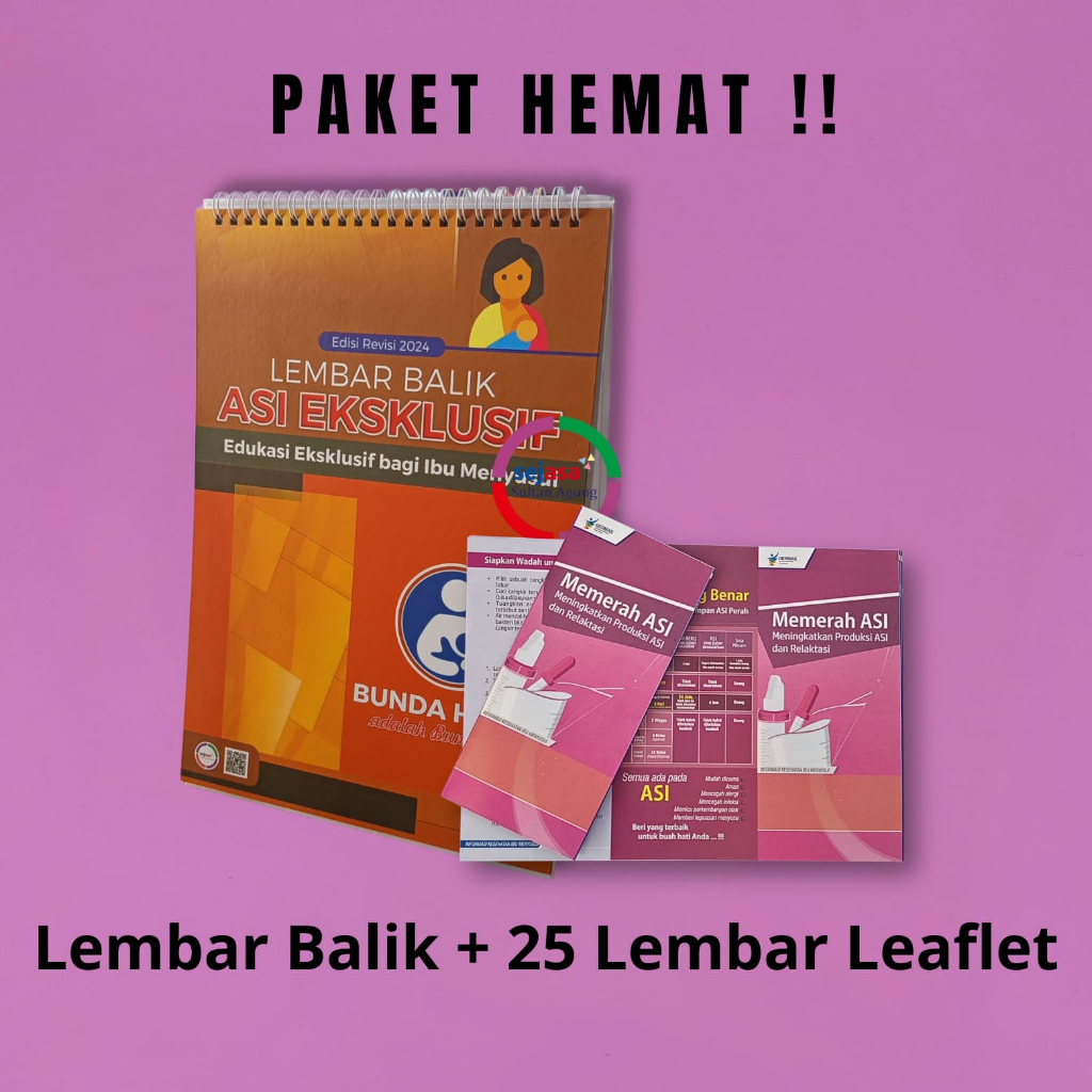 Jual Paket Lembar Balik + Leaflet | Media Promkes Tema Asi Ekslusif | Brosur Cara Menyimpan ASI ...