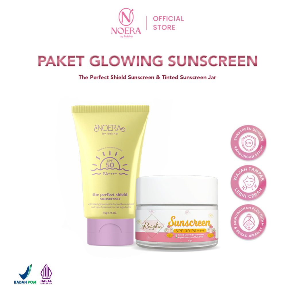 Jual Noera Paket Glowing Sunscreen |The Perfect Shield Sunscreen ...