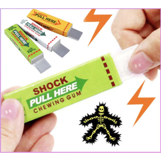 Jual Electric Shock Joke Chewing Gum Pull Head Shocking Toy Gift Gadget ...