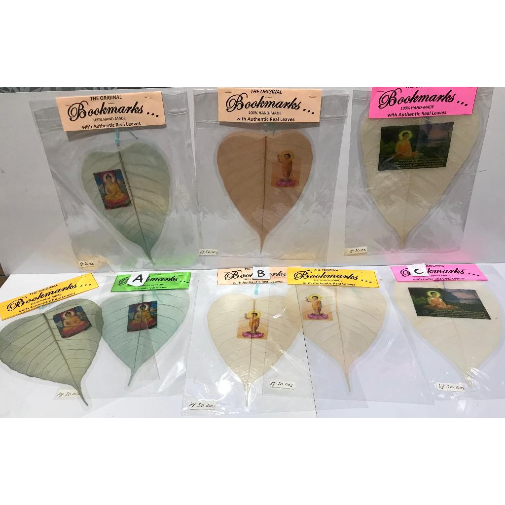 Jual BOOKMARK/PEMBATAS BUKU/GANTUNGAN DAUN BODHI ASLI HANDMADE BUDDHA ...