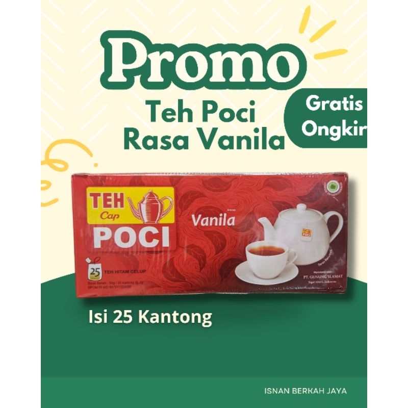 Jual DAPAT 3 - Teh Celup POCI Rasa Vanilla Teh Cap Poci 25 Kantong ...