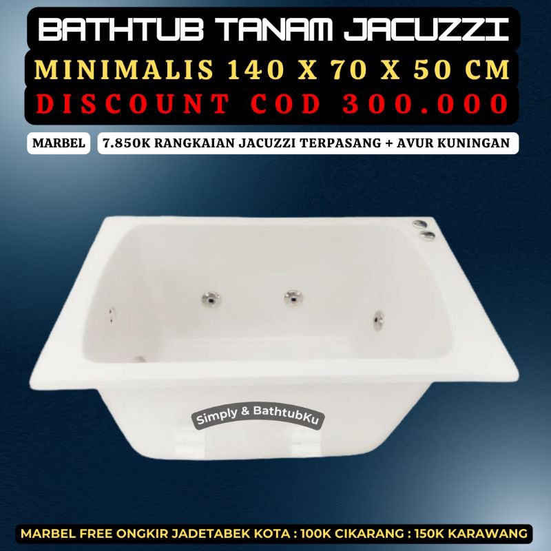 Jual Bathtub Jacuzzi 140x70x50 Cm Minimalis FREE Avur Kuningan dan ...