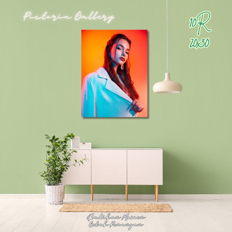 Jual Cetak Foto 10R 20x30 (4 pcs) Custom + Bingkai HMR / MDF Hijau ...