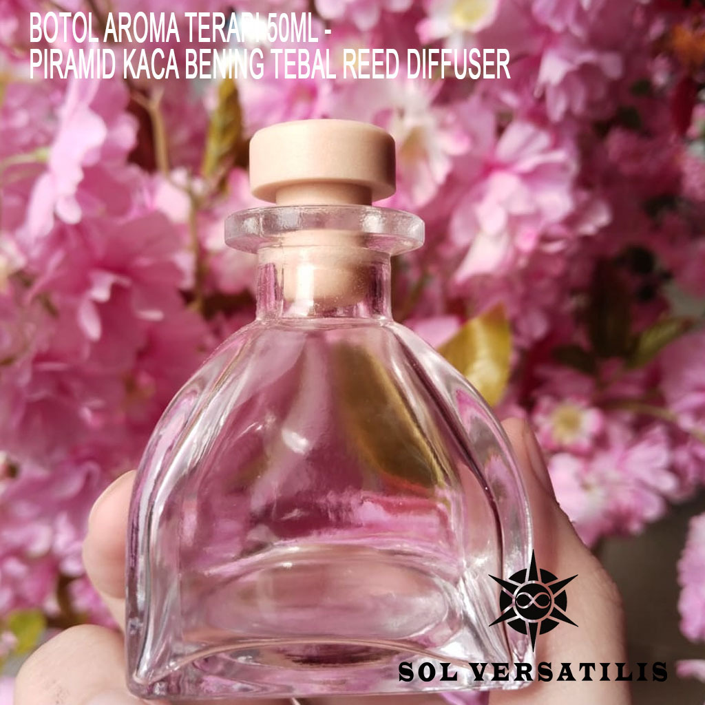 Jual Botol Aroma Terapi 50ml Piramid Kaca Bening Tebal Reed Diffuser ...