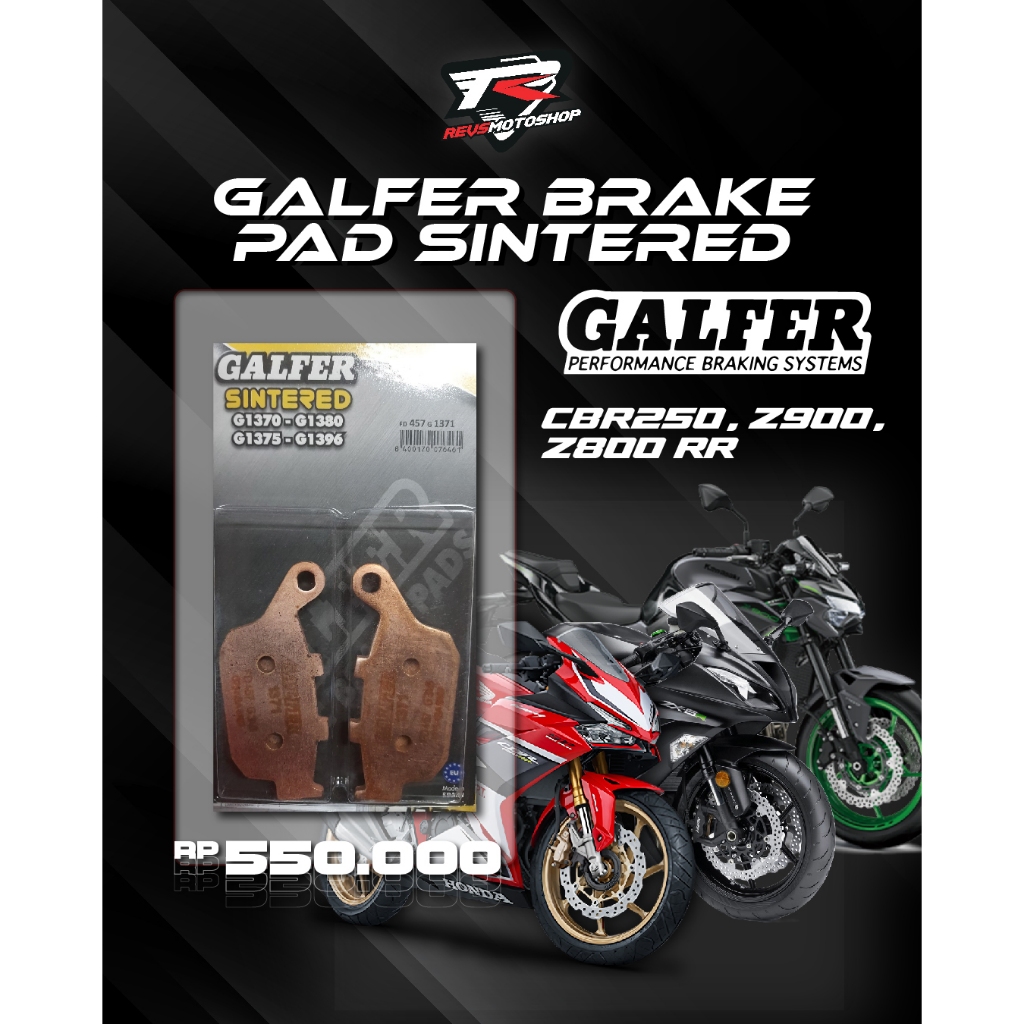 Jual Kampas Rem GALFER FD457 G1371 CBR250RR / Z800 / Z900 - SINTERED ...