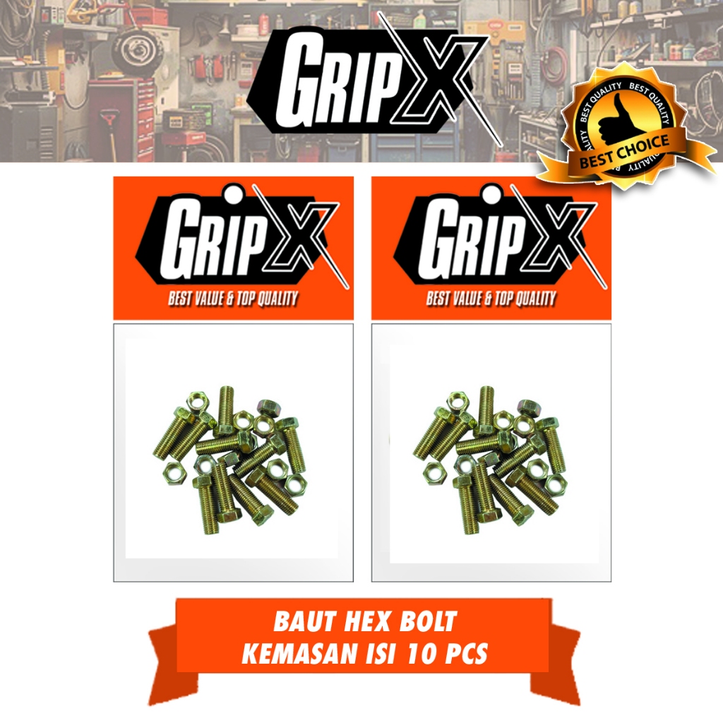 Jual Baut Mur Kuning / Baut Hexagonal Bolt Nut Panjang / Baut + Mur ...