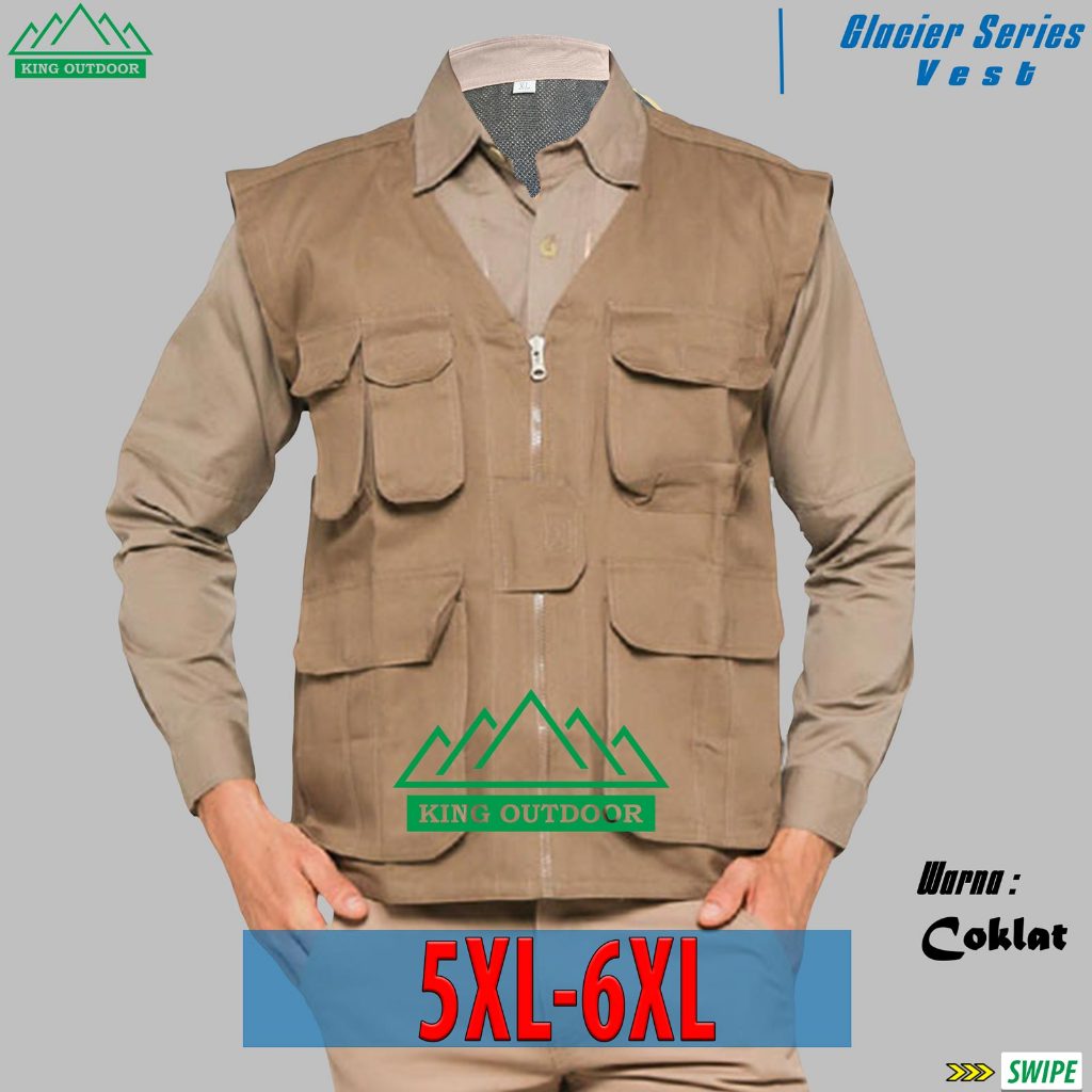 Jual Rompi Motor Glacier Series Ukuran Jumbo 5XL-6XL Warna Cokelat ...