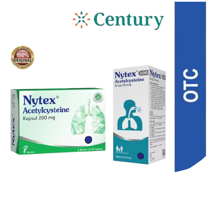 Jual Nytex 10 kapsul / NYTEX 100 MG/5 ML DRY SYRUP 75 ML / BATUK BERDAHAK/PENGENCER DAHAK/OBAT ...