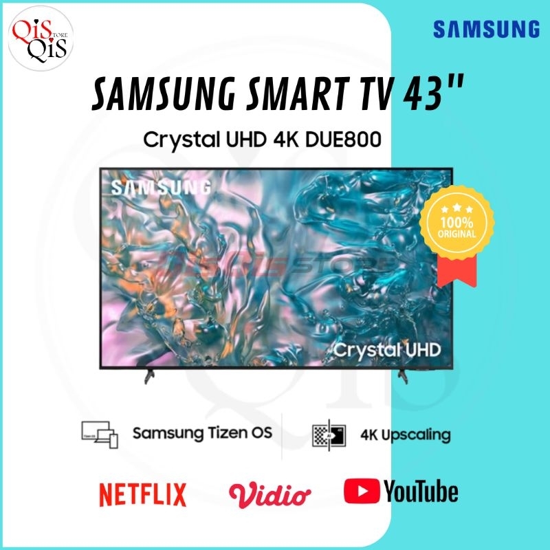 Jual Samsung Smart TV 43 / 50 Inch - Crystal UHD 4K - DUE800 | Shopee Indonesia