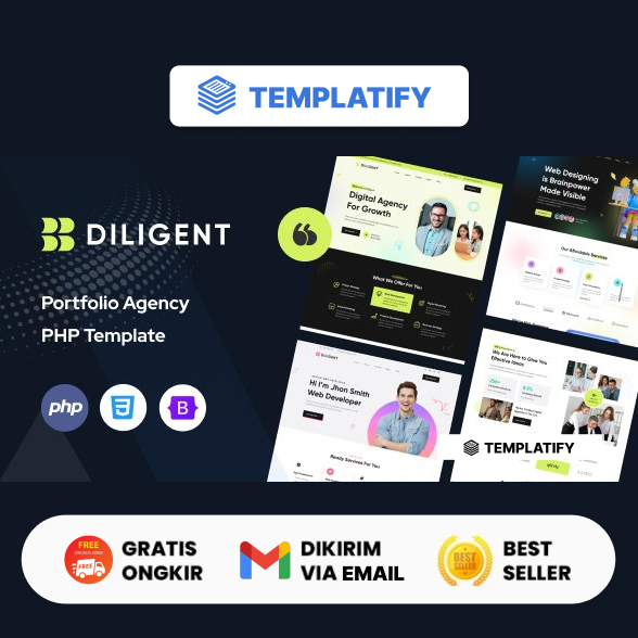 Jual Diligent - Creative Agency & Portfolio PHP Template Other Agency ...
