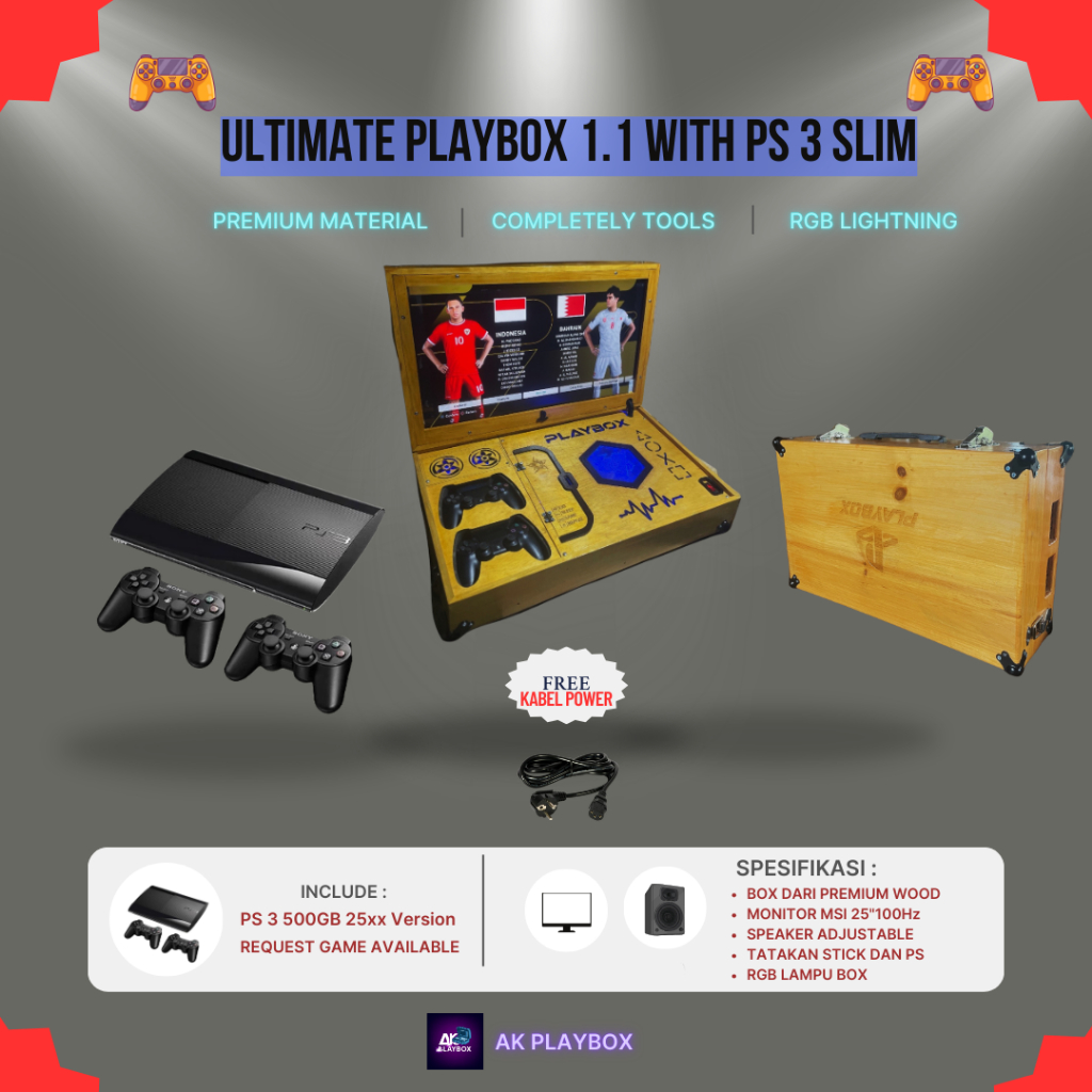 Jual PLAYBOX KIT PS 3 PREMIUM VERSION PAKET BOX+PS (monitor GAMING ...