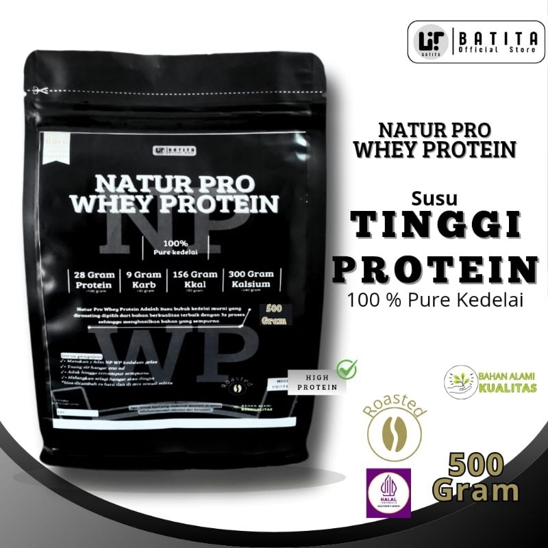 Jual Natur Pro Whey Protein Susu Kedelai Murni 500 Gram Susu Tinggi ...