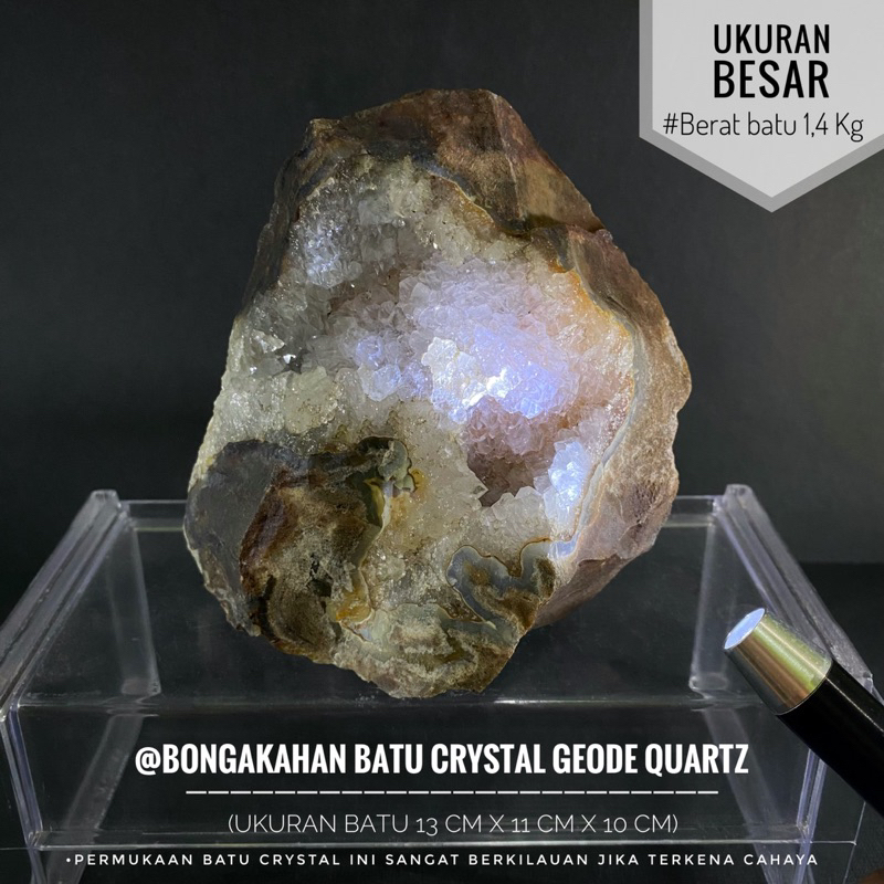 Jual Bongkahan Batu Crystal Geode Quartz L72 atau Batu Kristal Alam ...