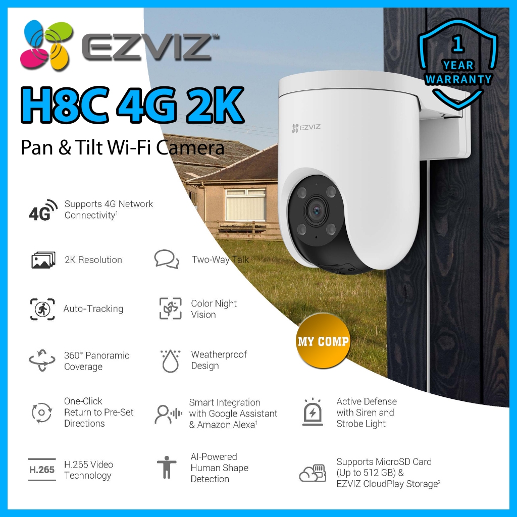 Jual Ezviz H8C 4G 2K Outdoor Pan Tilt 4G IP Camera | Shopee Indonesia