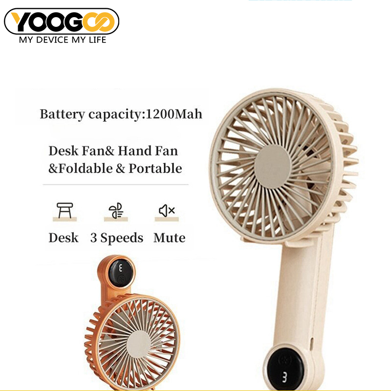 Jual YOOGOO Kipas Angin Mini Handheld Fan 1200mAh USB Rechargeable ...