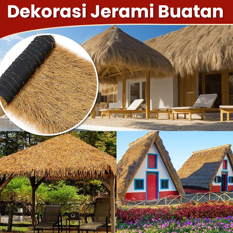 Jual Atap Jerami Sintetis Gulungan Jerami Buatan Kuning Meksiko untuk ...