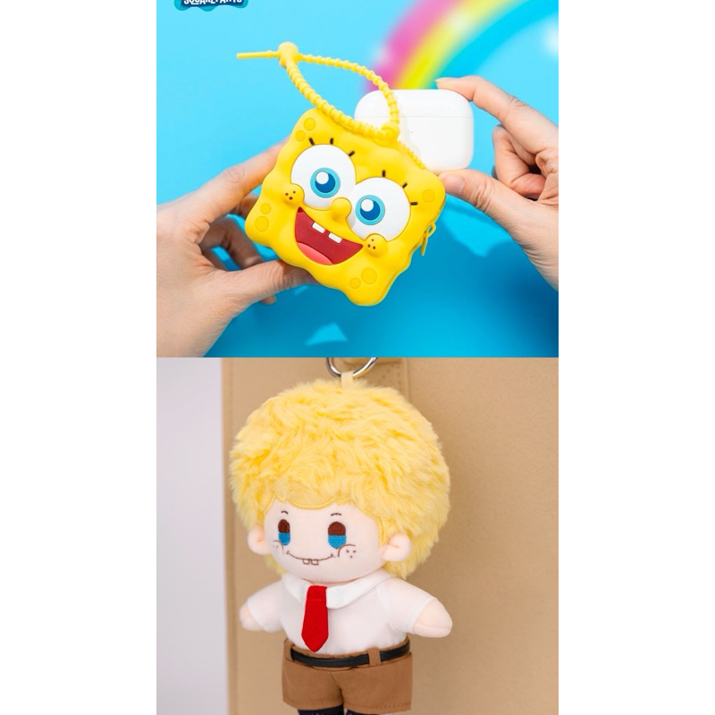 Jual POP MART SPONGEBOB PLUSH & SPONGEBOB EARPODS CASE ORIGINAL 100% ...
