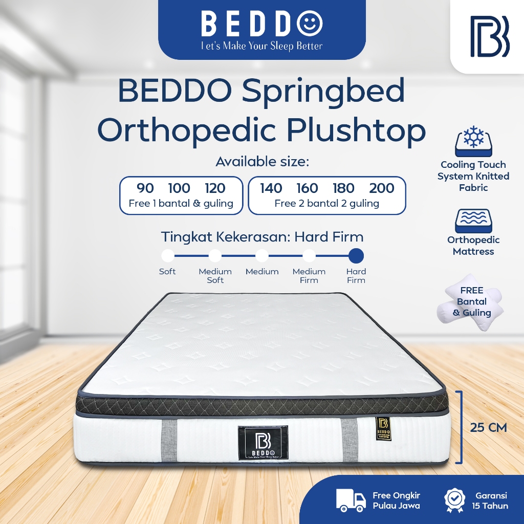 Jual BEDDO Springbed Orthopedic Plushtop 25cm | Shopee Indonesia