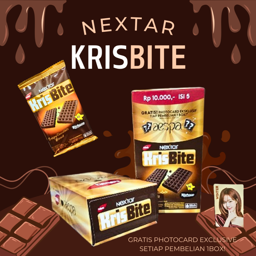 Jual Nabati krisbite crispy chocolate biskuit 5 pcs / box gratis ...