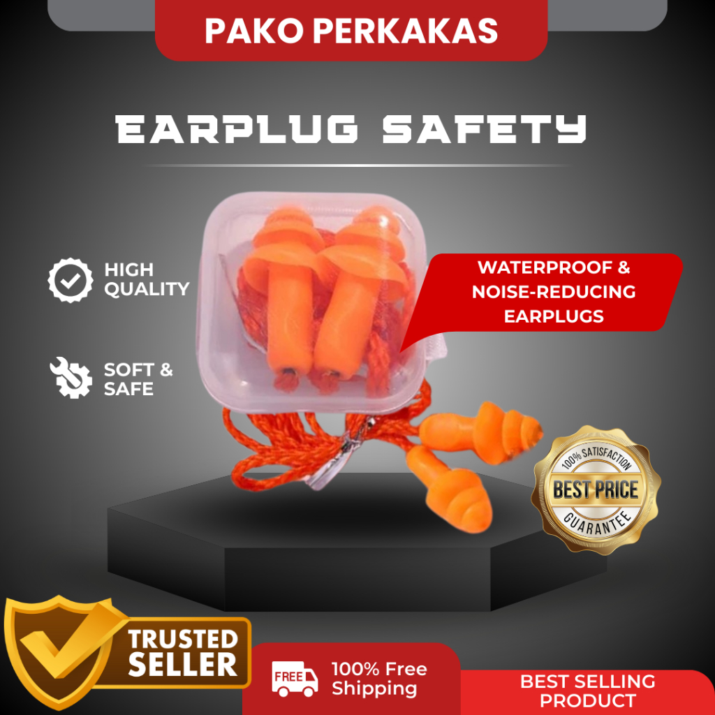 Jual Ultrafit Corded Earplug Safety / Pelindung Telinga Kotak Casing / Penutup Penyumbat Kuping ...