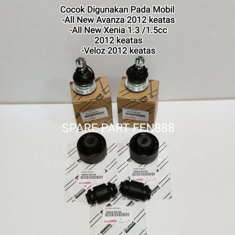Jual Bushing Lower Arm Depan Besar Kecil Set Ball Joint All New Avanza ...