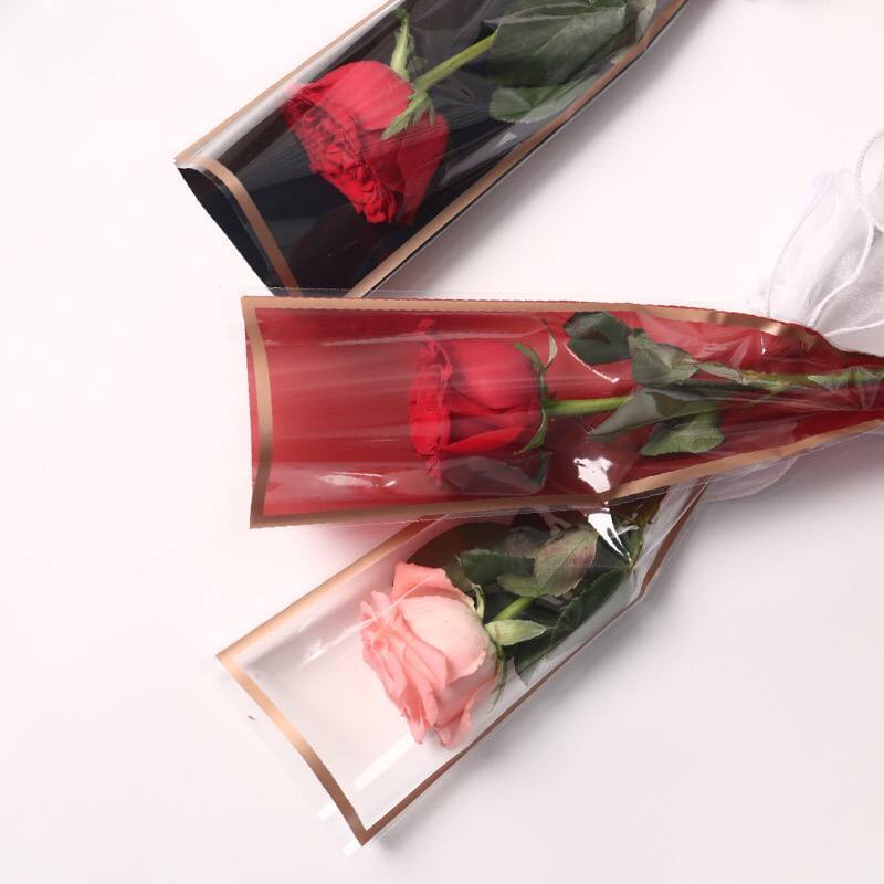 Jual 50Lembar Cellophane Single Rose Bouquet Mother's Day/ Plastik ...