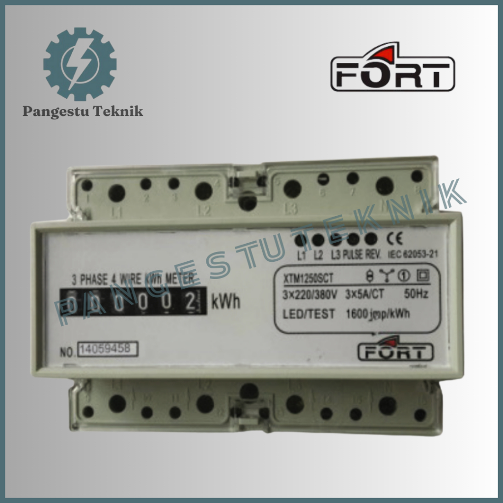 Jual Kwh Meter 3Phase by CT /5A merk Fort / XTM1250SCT Analog | Shopee ...