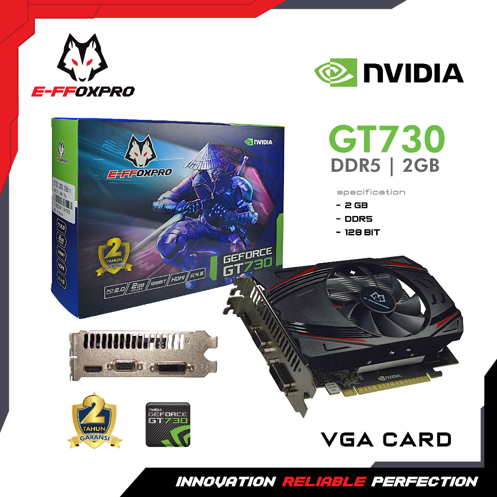 Jual Vga E-ffoxpro GT 730 2GB DDR5 128 BIT Effoxpro GT730 | Shopee ...