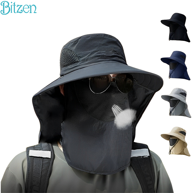 Jual Bitzen Removable Mask Topi Hiking Topi Pancing Topi Outdoor Anti ...