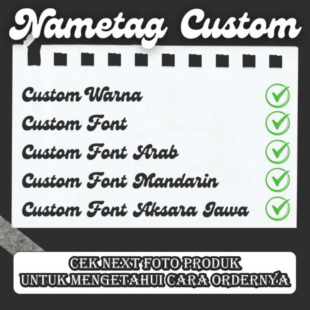 Jual Nametag Custom/Nametag Arab/Nametag Magnet/Nametag Paku/Nametag ...