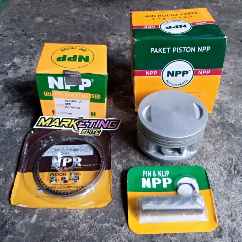 Jual Piston Kit YAMAHA Scorpio NPP piston NPP Scorpio set ring piston ...