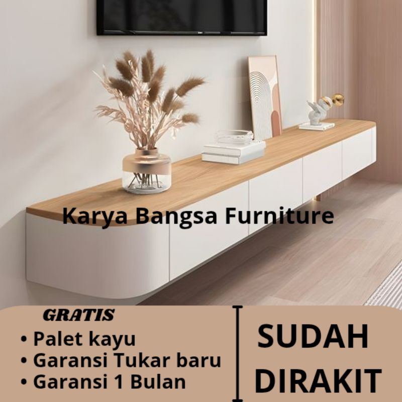 Jual Meja TV Gantung Melayang Minimalis Konsol TV aesthetic Rak Gantung ...