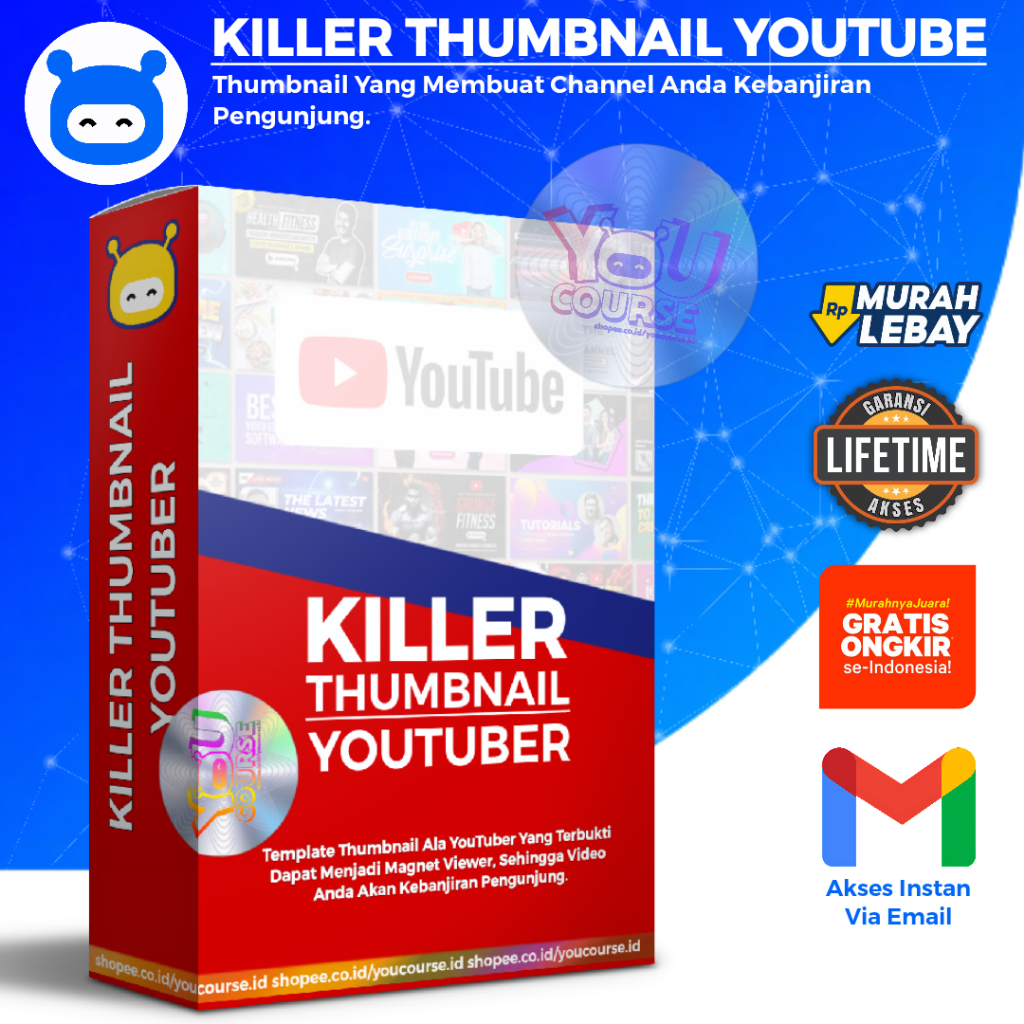 Jual KILLER THUMBNAIL ELITE - TEMPLATE YOUTUBE BUAT COVER VIDEO YOUTUBE ...