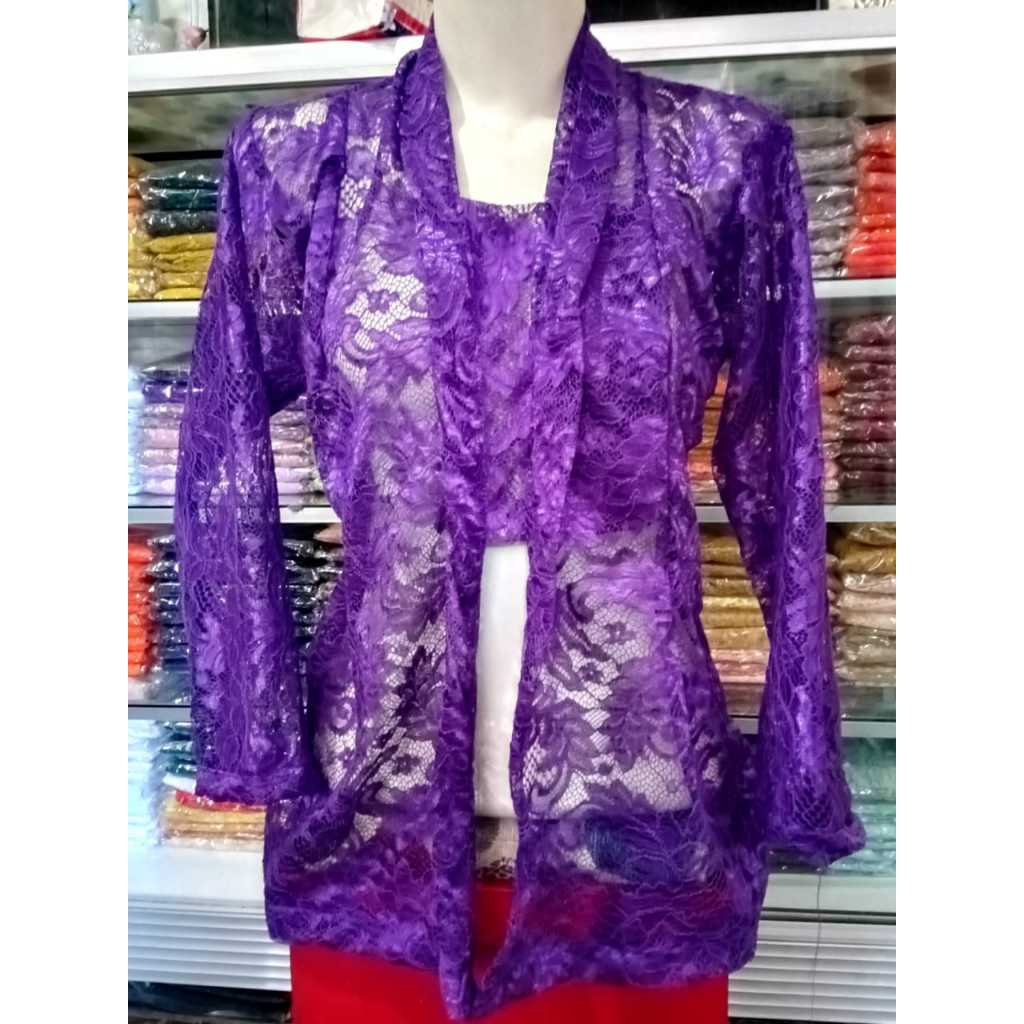 Jual brokat atasan wanita kebaya bali kutubaru tradisional semi prancis ...