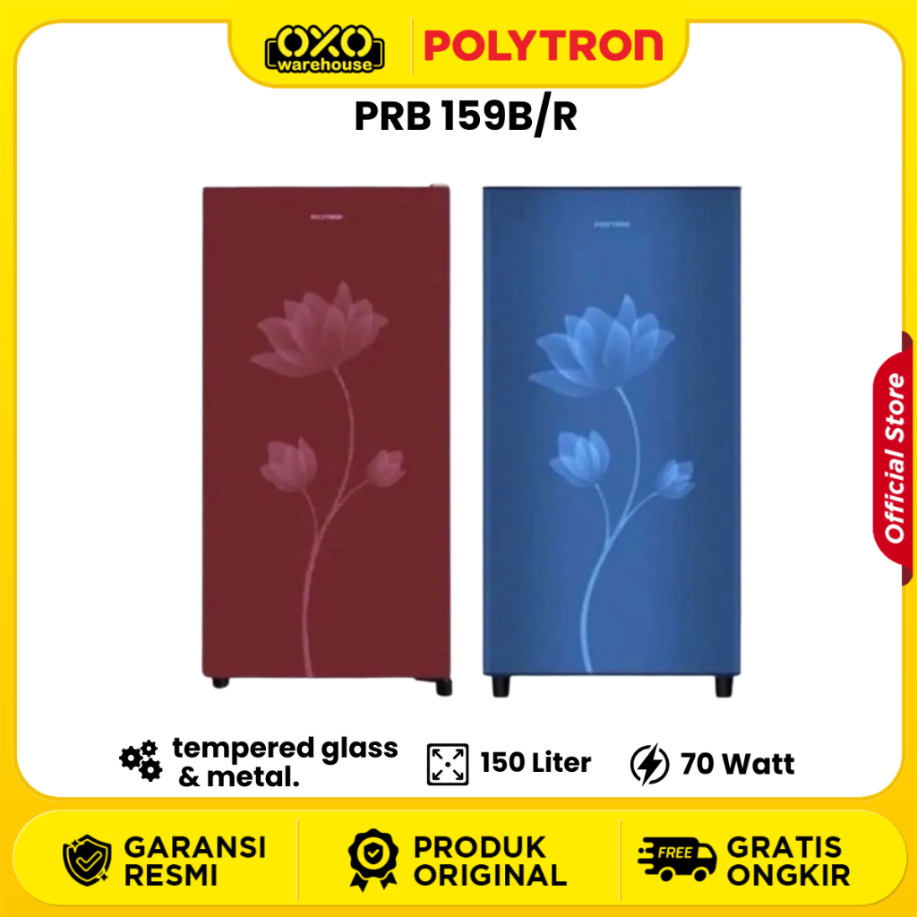 Jual POLYTRON REF 1 Door PRB-159B/ PRB-159R Kulkas 1 Pintu Kapasitas ...
