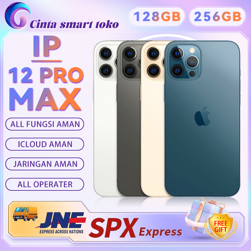 Jual IP 12 Pro Max Second 256GB 128GB 100%Asli FULLSET Mulus All SIM All fungsi aman Unlocked ...