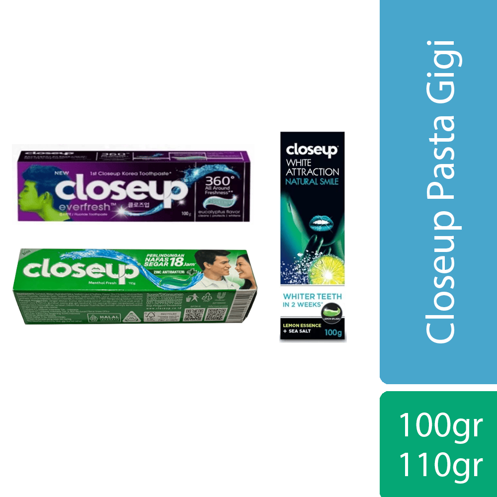 Jual Close Up Pasta Gigi Toothpaste Menthol Fresh 110G | Closeup ...