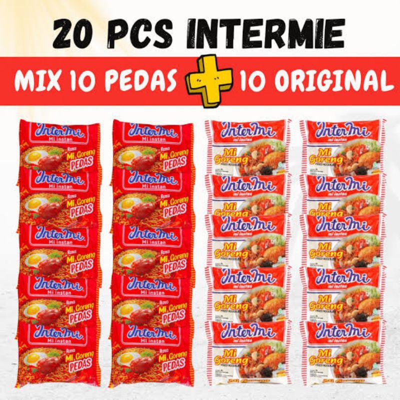 Jual [MIX ISI 20] INTERMIE PEDAS DAN INTERMIE PEDAS GORENG | Shopee ...