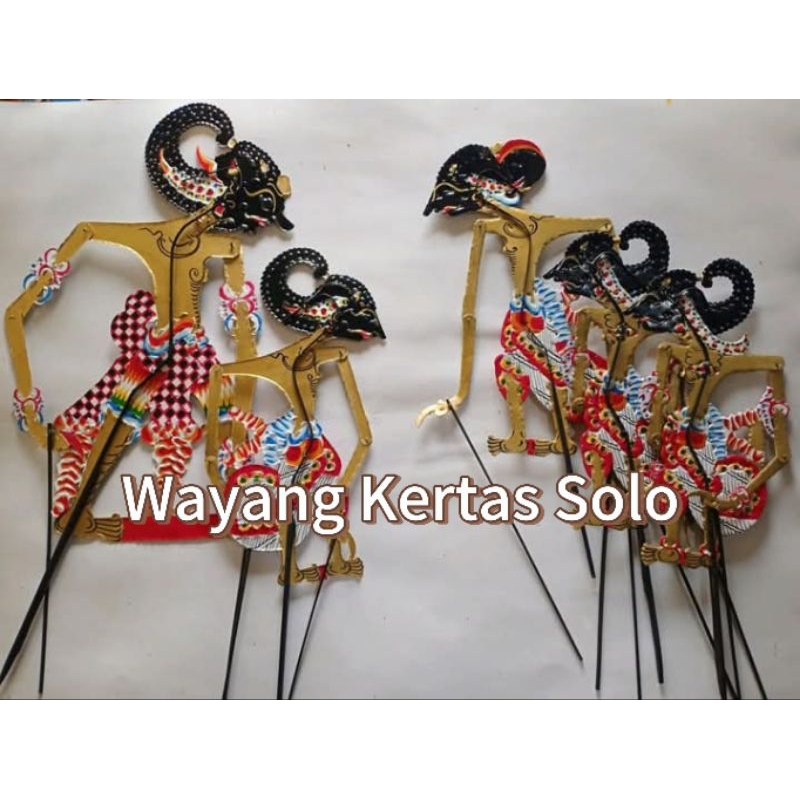 Jual Wayang kulit wayang kertas karton termurah pandawa 5 lengkap ...