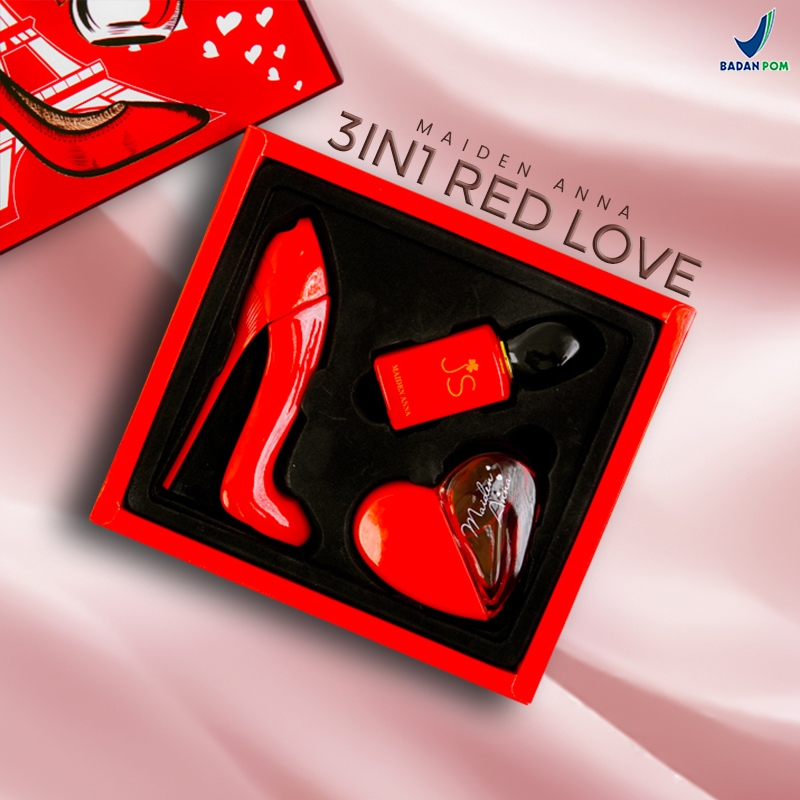 Jual Maiden Anna 3in1 Red Love Package EDP Parfume Wanita 30ml | Wangi ...