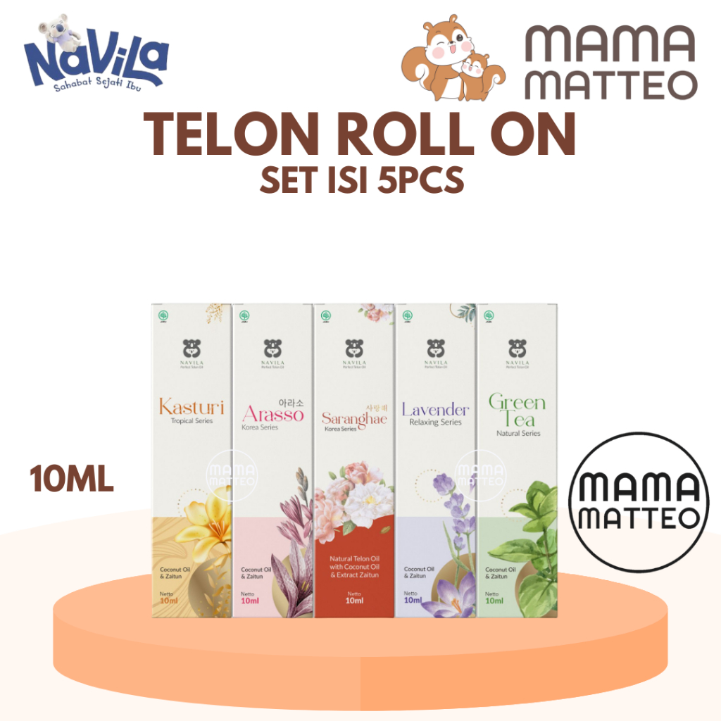 Jual NAVILA Minyak Telon Roll On 10ml 1 Paket isi 5pcs / Telon Oil ...
