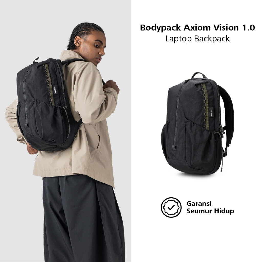 Jual Bodypack Axiom Vision 1.0 Laptop Backpack 15 Inch Tas Ransel Kerja Kuliah Sekolah Ringan ...