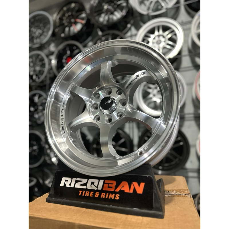Jual velg advan RG D2 r16 full polish lebar 7 kondisi baru | Shopee Indonesia